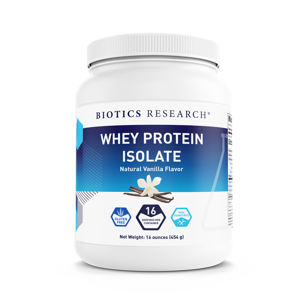 Whey Protein Isolate (Vanilla Flavor) X 454g - Biotics Research | India ...