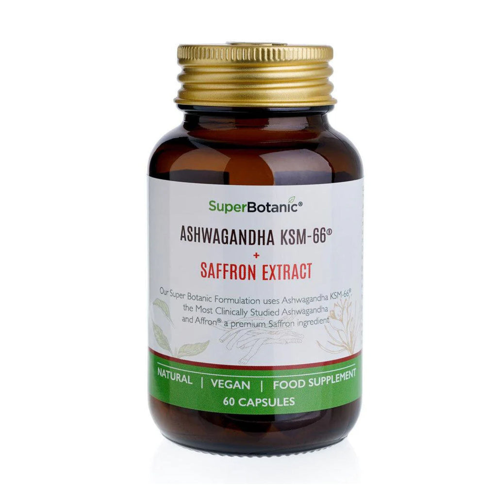 Super Botanic, Ashwagandha with Saffron Extract X 60 Capsules – FMI health