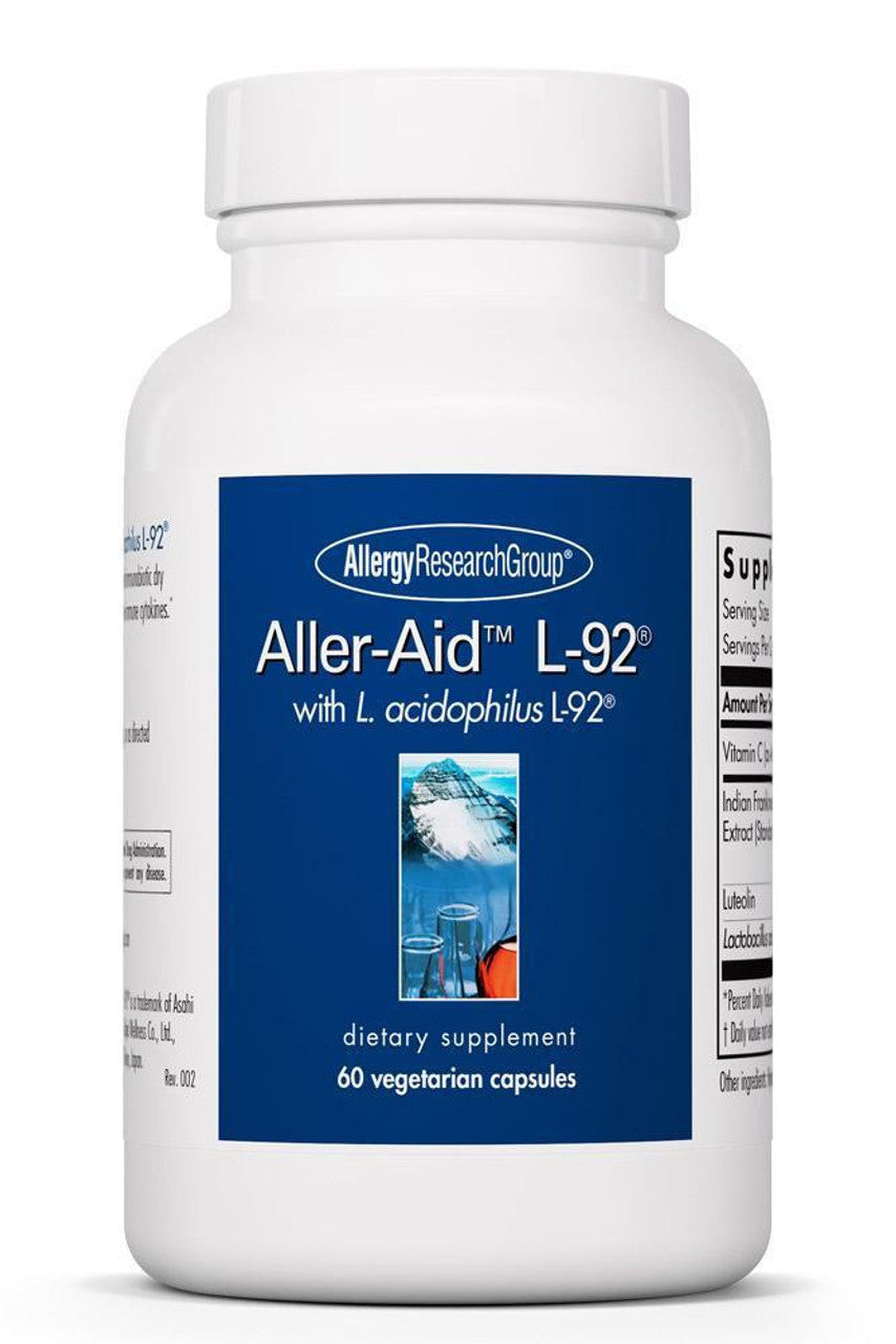Aller-Aid L-92 X 60 Vegetarian Capsules - Allergy Research Group – FMI ...